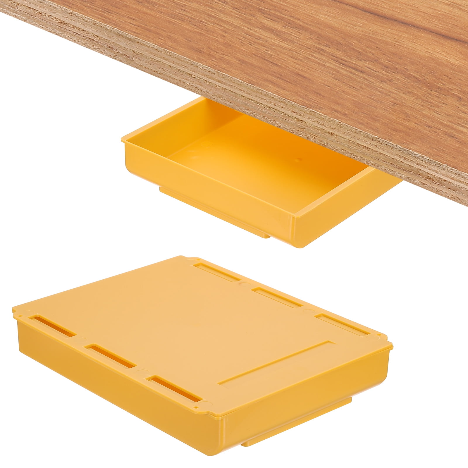 Under Desk Drawer, 2 Pcs Under Table Storage Self-Adhesive Attachment ...
