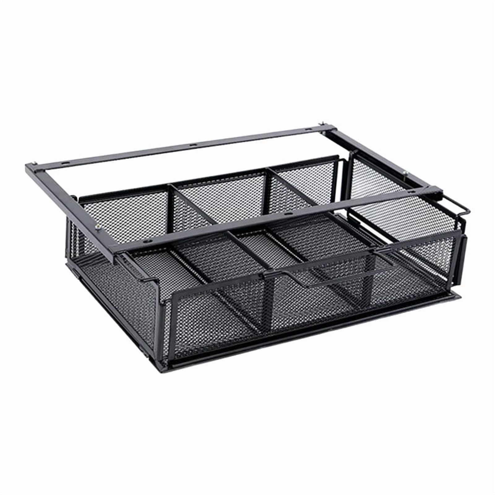 Under Desk Drawer Organizer - Slide-Out Storage Basket, Space-Saving ...