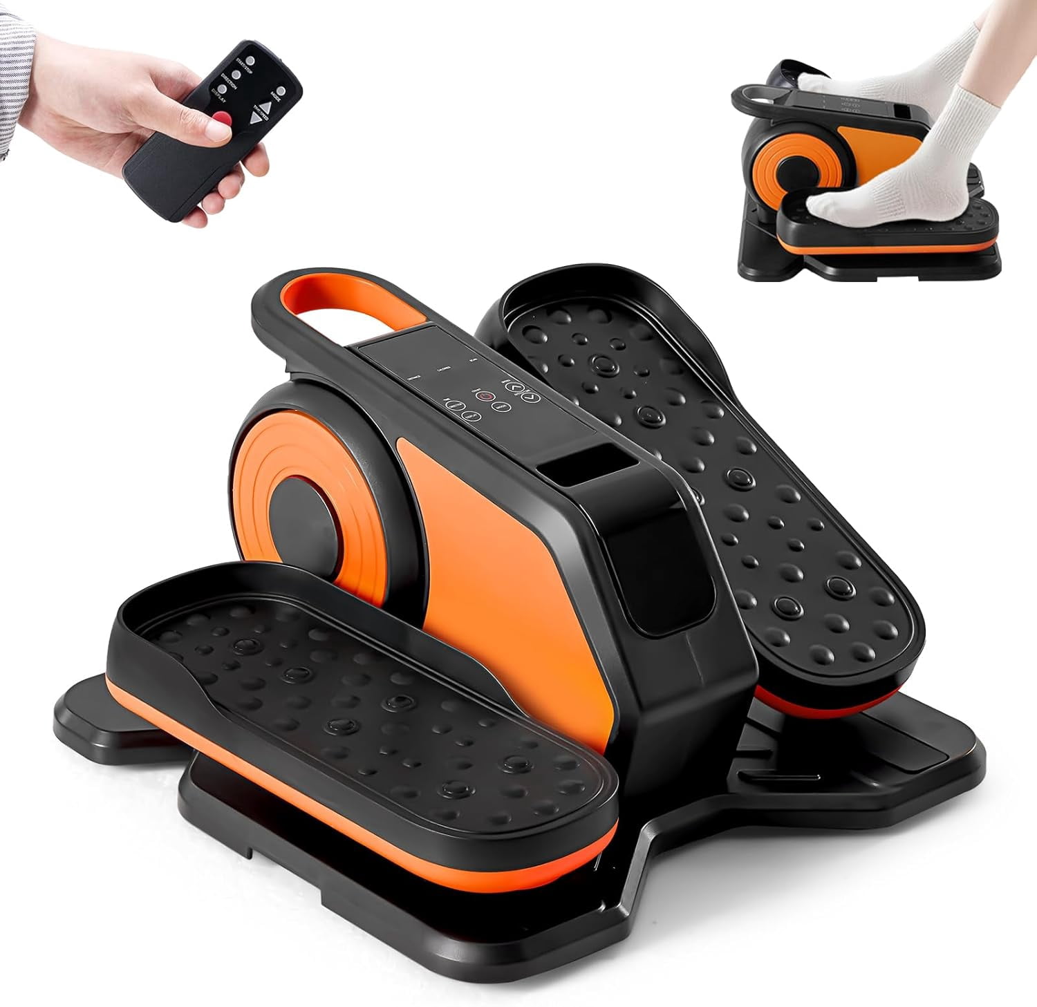 Under-Desk Elliptical Machine-Compact & Quiet Mini Pedal Exerciser with Adjustable Speed ...