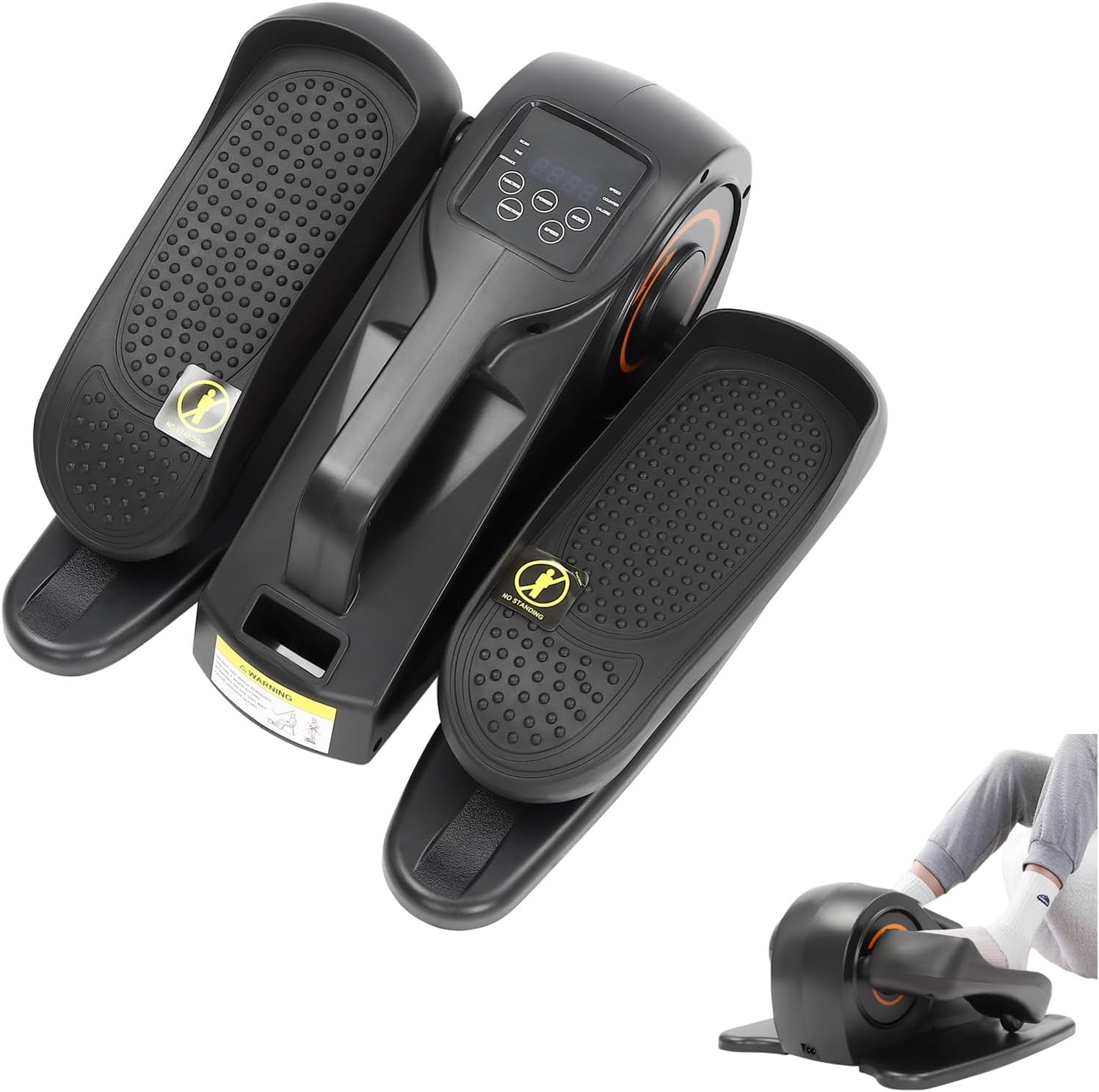 Under Desk Elliptical Machine, Electric Seated Pedal Exerciser, Quiet ...