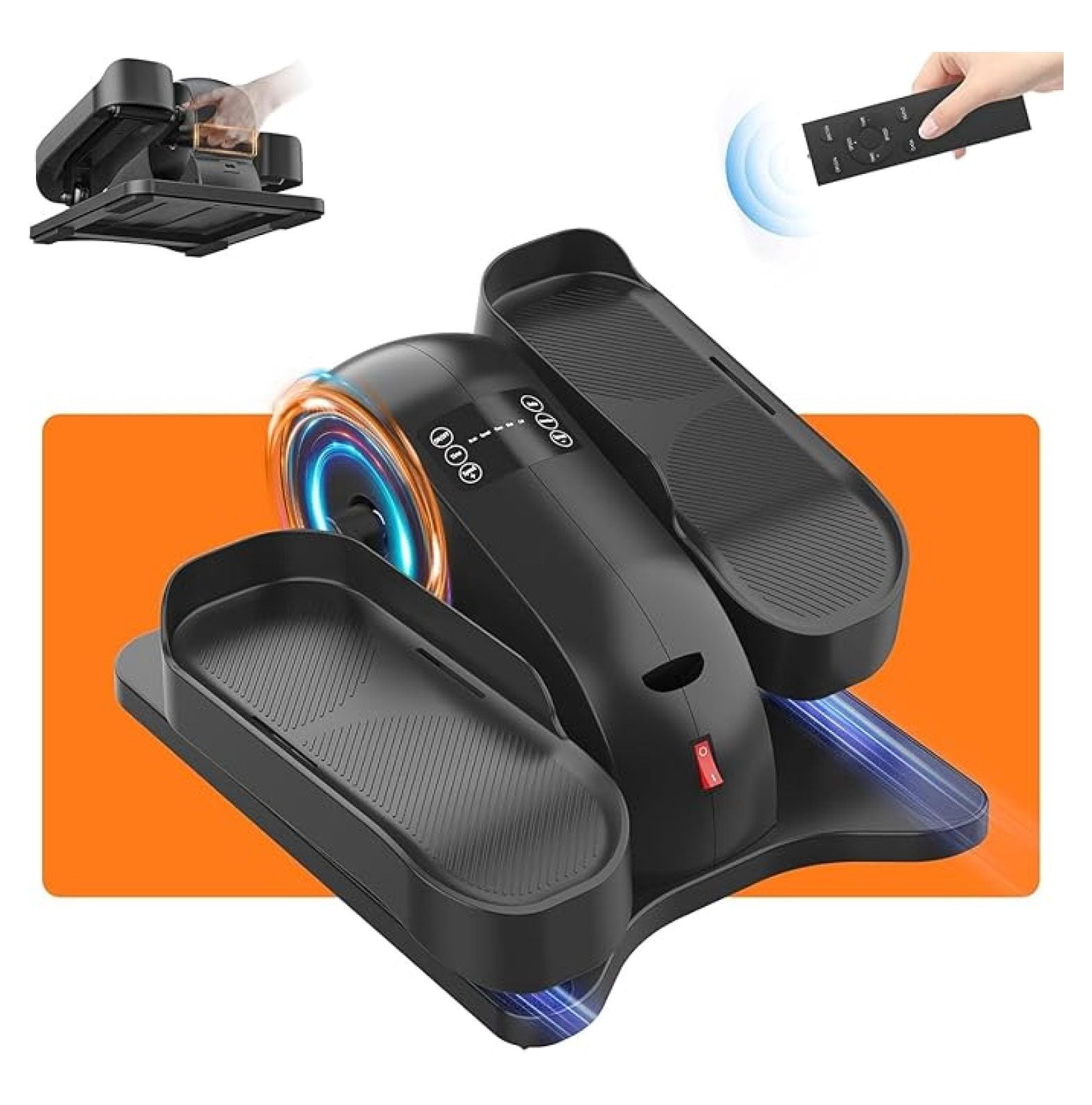 Under Desk Elliptical Machine for Senior Mini Elliptical Leg Exerciser ...