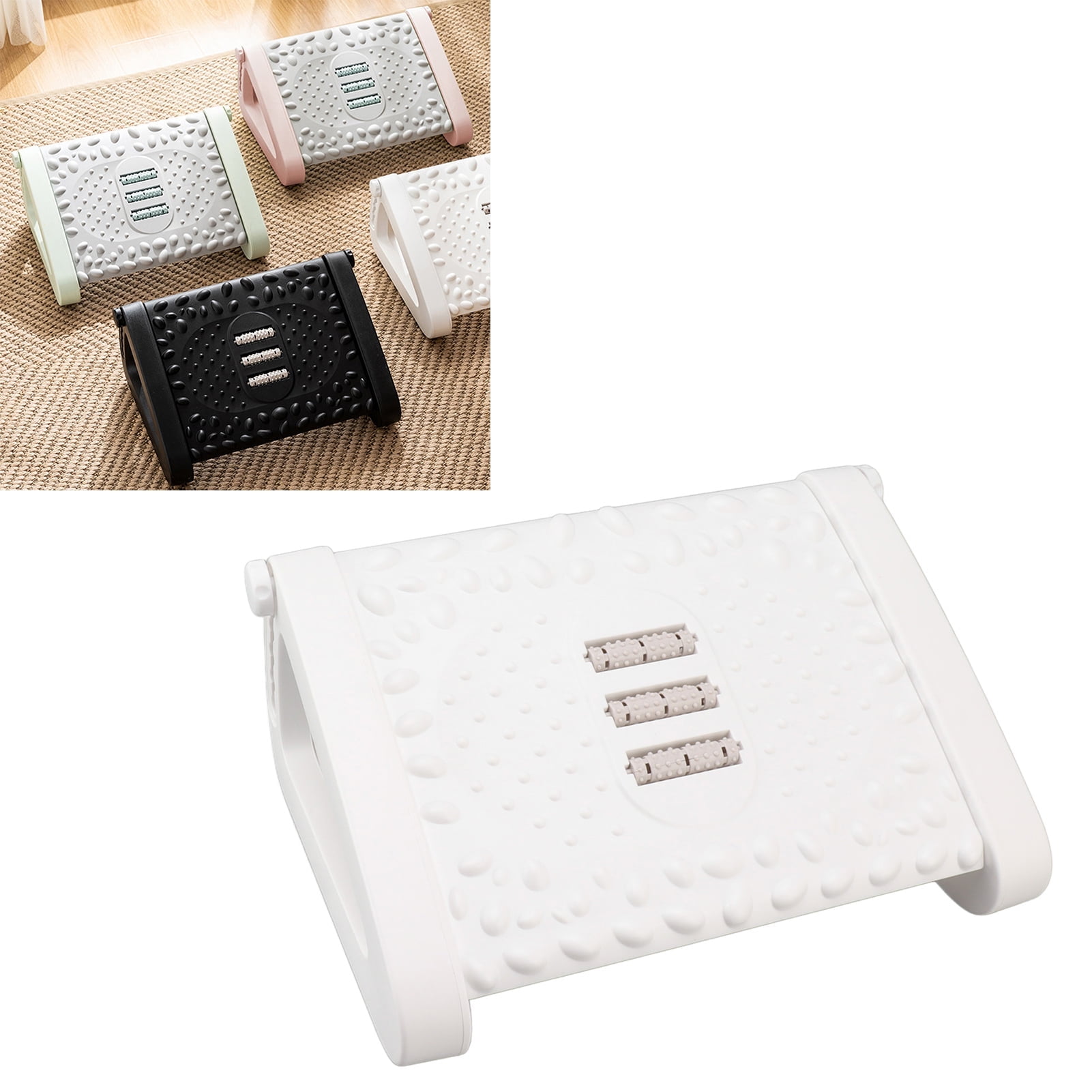 Under Desk Footrest 6 Height Adjustable Footrest Foot Stool Foot Rest ...