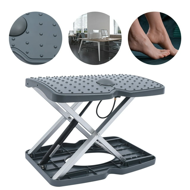 Under Desk Footrest Adjustable Stool Adjustable Height Leg Rest Relax ...