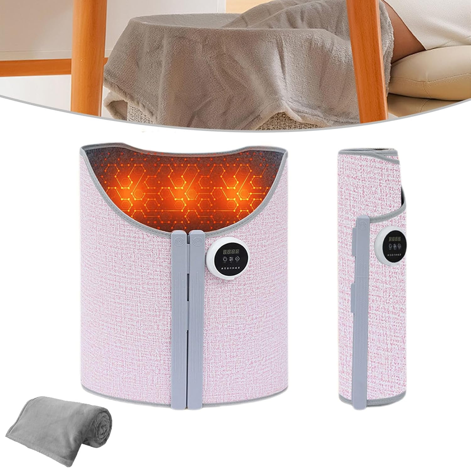 Under Desk Leg Warmer, Folding Electric Heating Foot and Leg Warmer ...