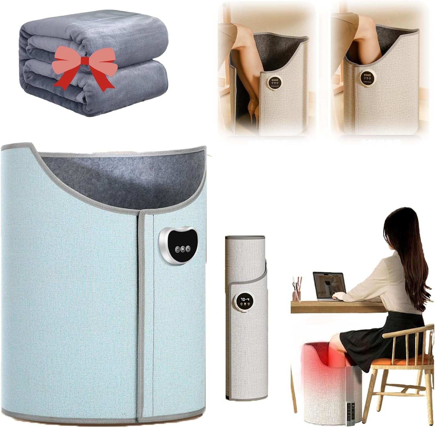 Under Desk Leg Warmer, Portable Space Small Heater for Leg Foot Warmer ...