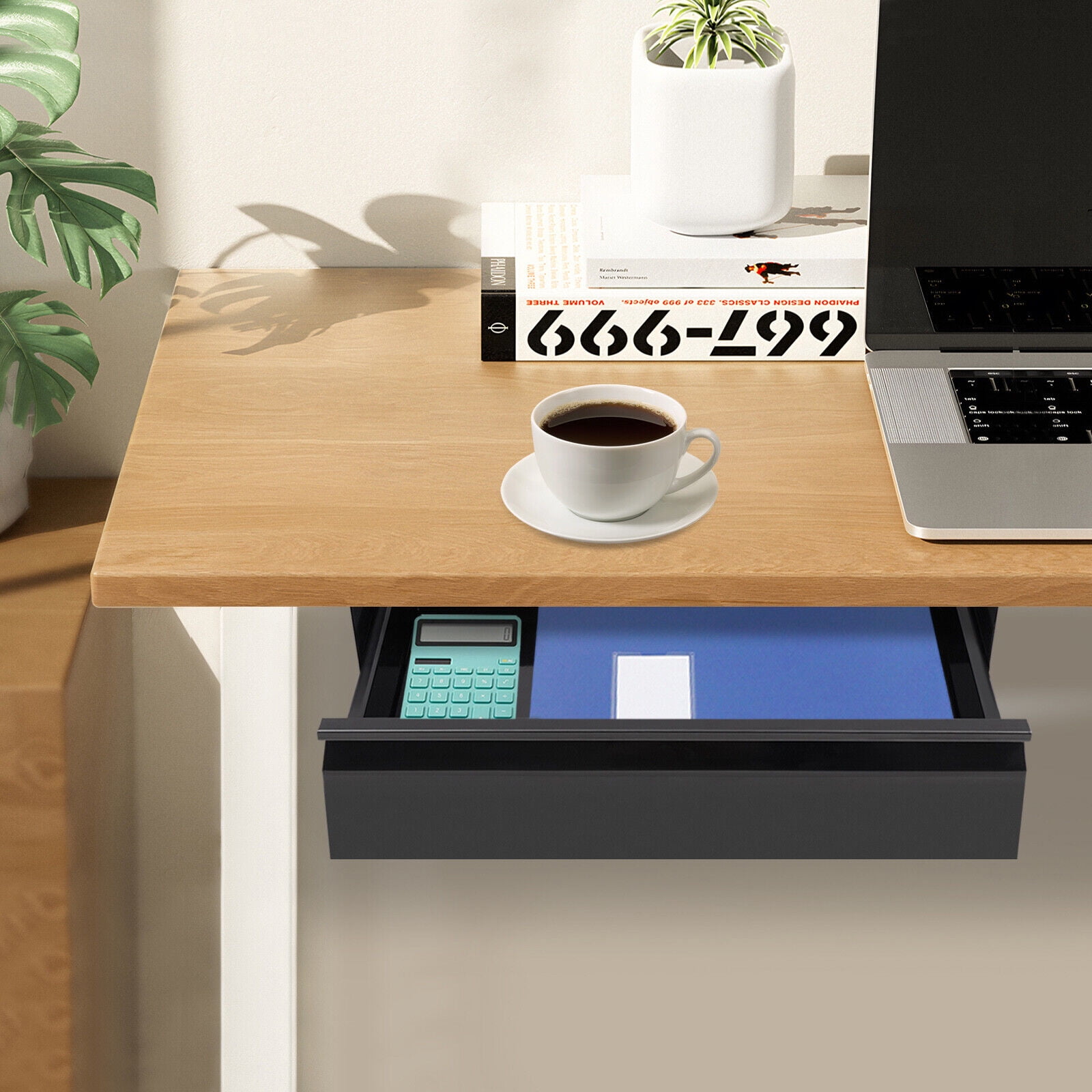 Under Desk Sliding Pull-out Drawer Drawer Storage Organizer for Home ...