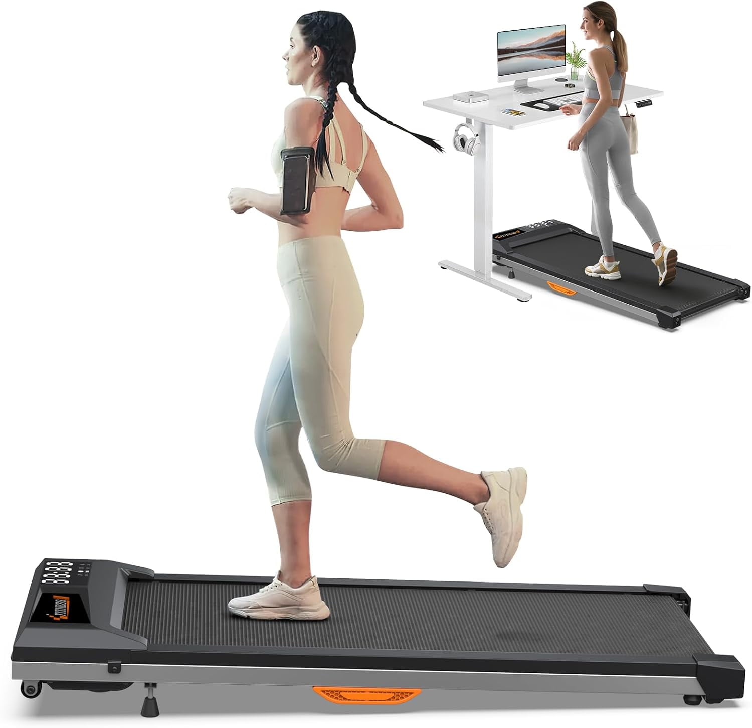Under Desk Treadmill, Walking Pad for Home/Office, Portable Walking ...