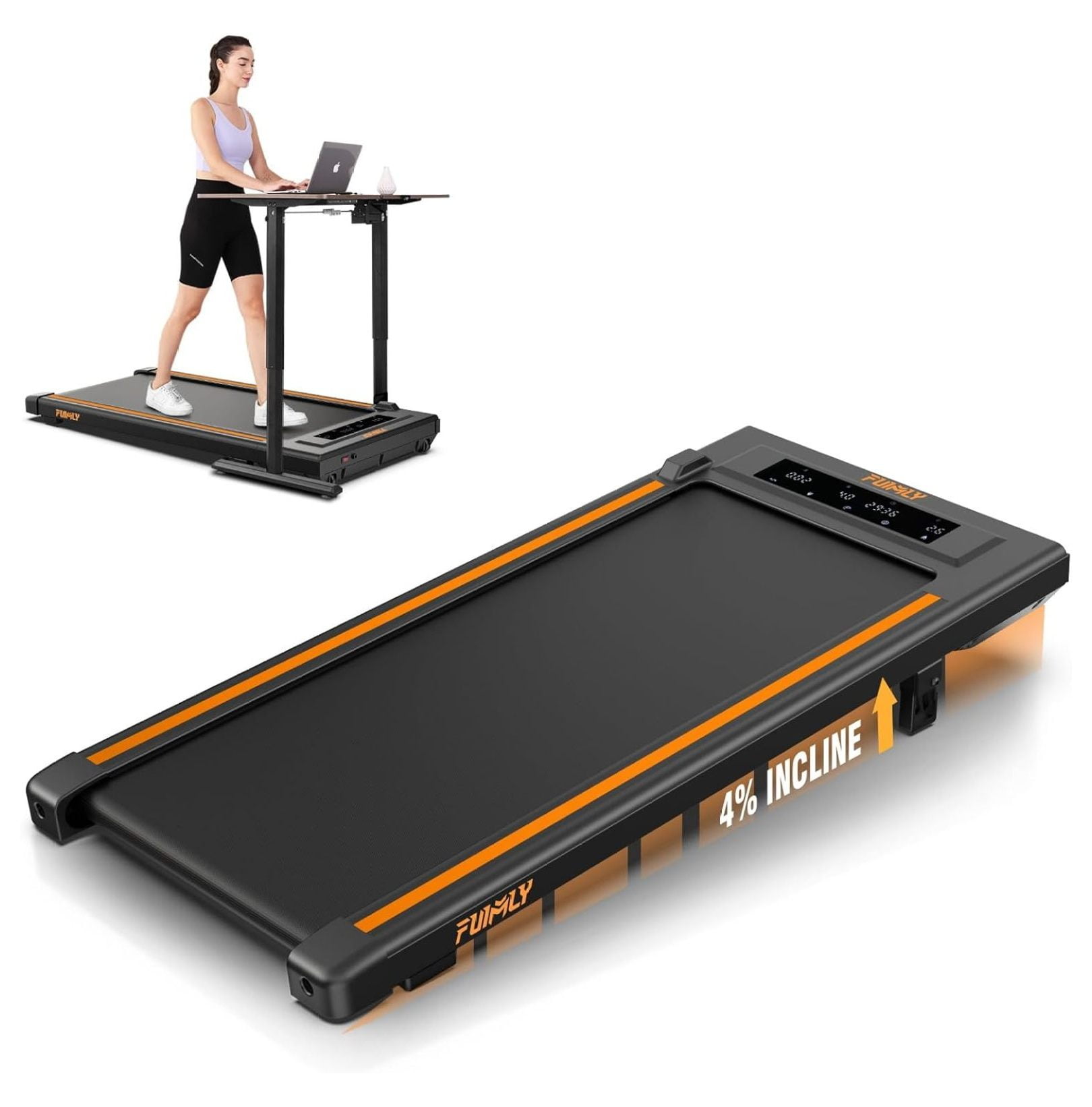 Under Desk Walking Pad for Home Office - 2.5 Portable Treadmill With ...