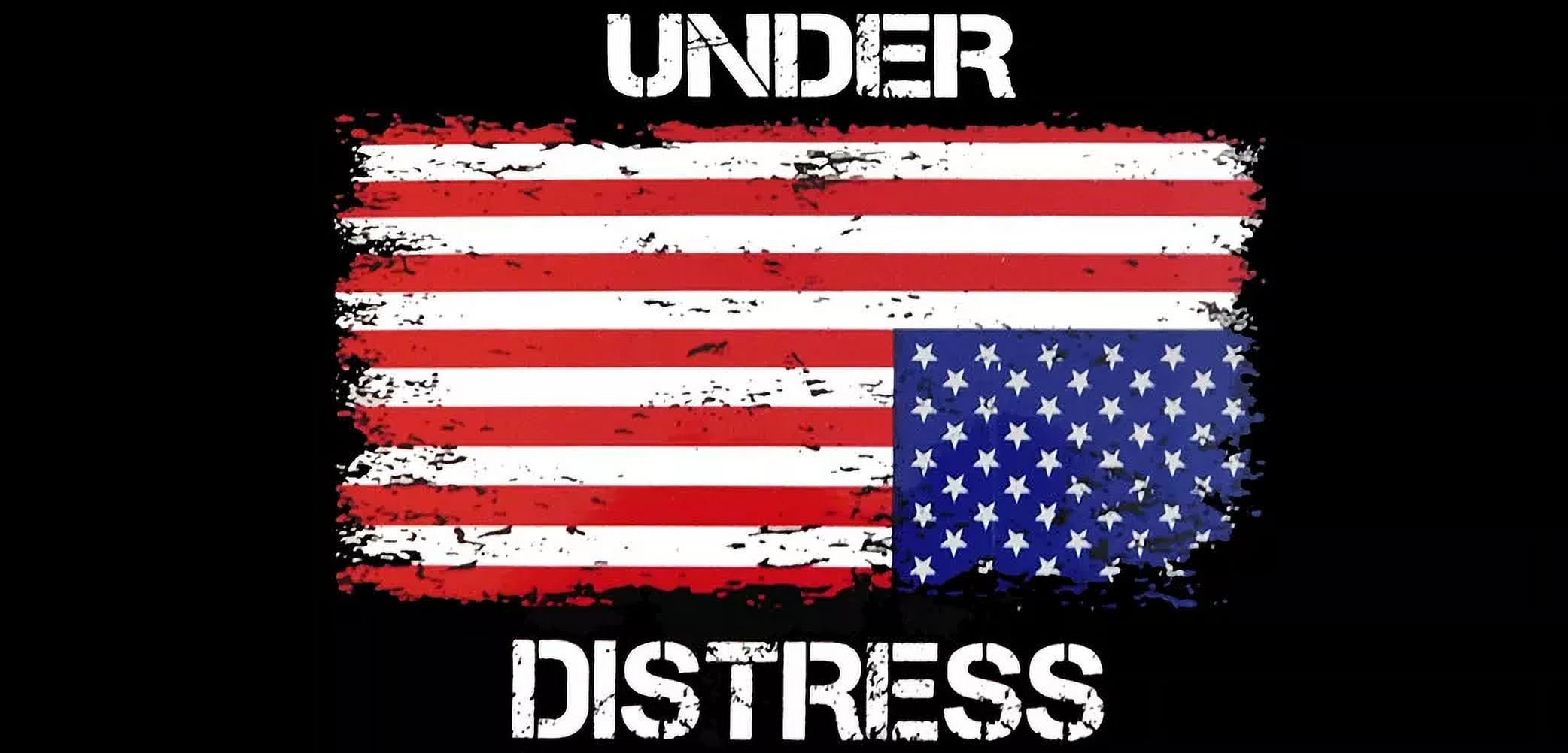 Under Distress A Upside Down Flag Vinyl Decal Bumper Sticker - Walmart.com