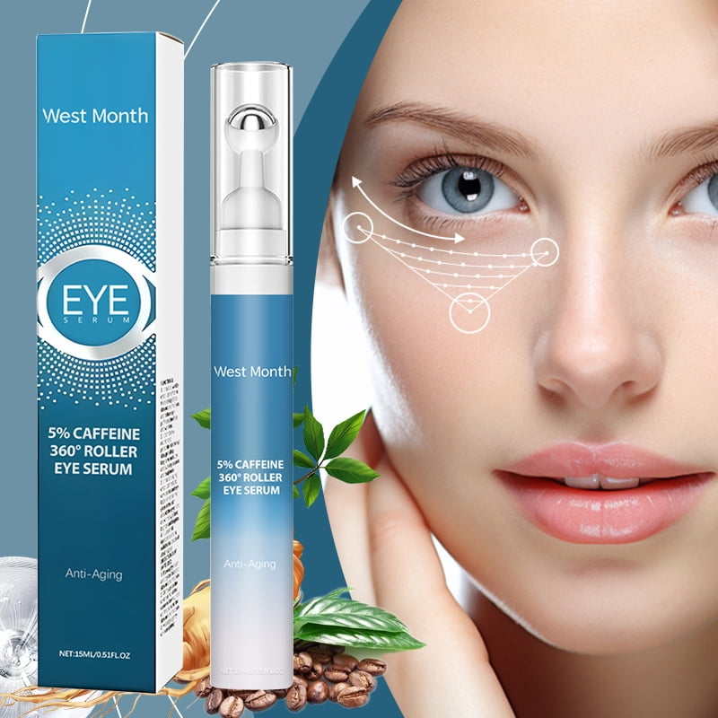 Under Eye Cream with 360° Eye Roller Massage Ball, Coffee Bean Eye ...