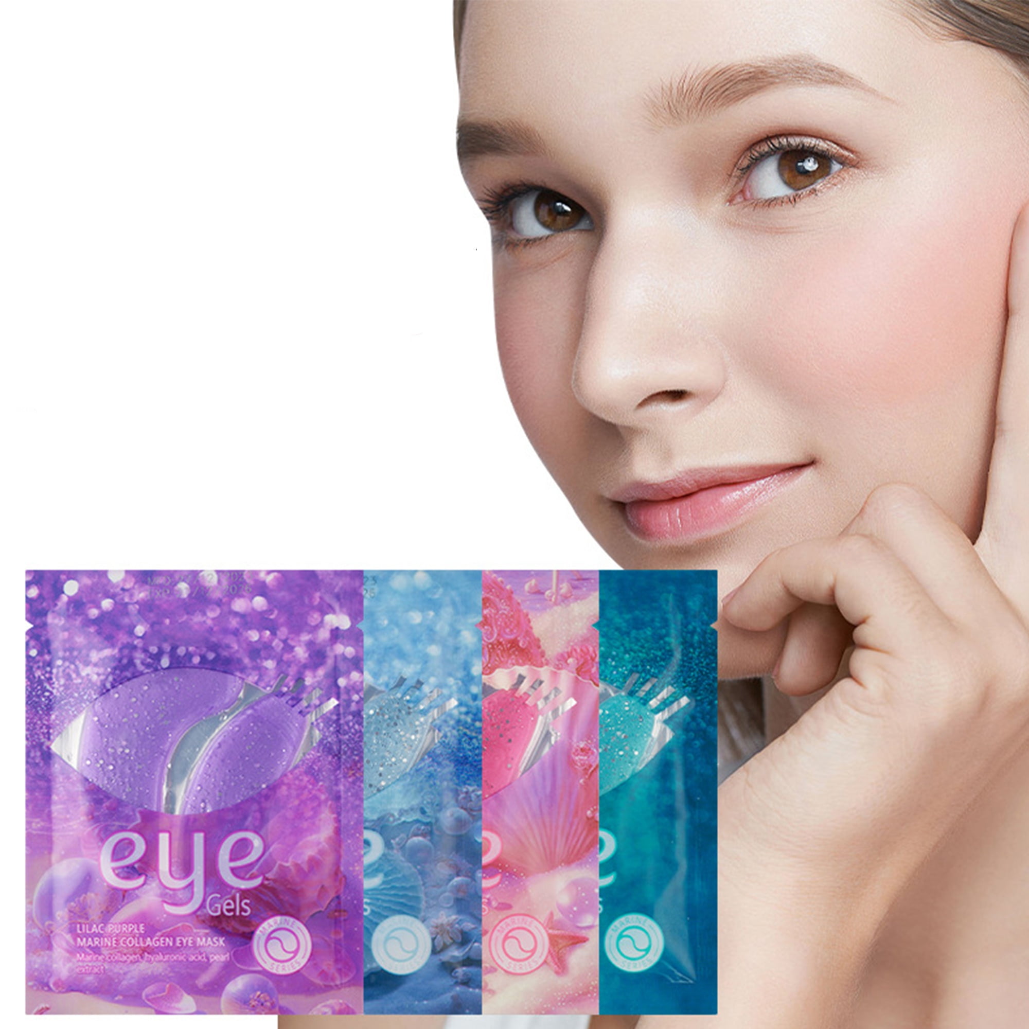 Under Eye Patches – Ocean Collagen Eye Mask, Vegan, Cruelty-Free, 4 Pairs, Perfect Skincare Gift ...