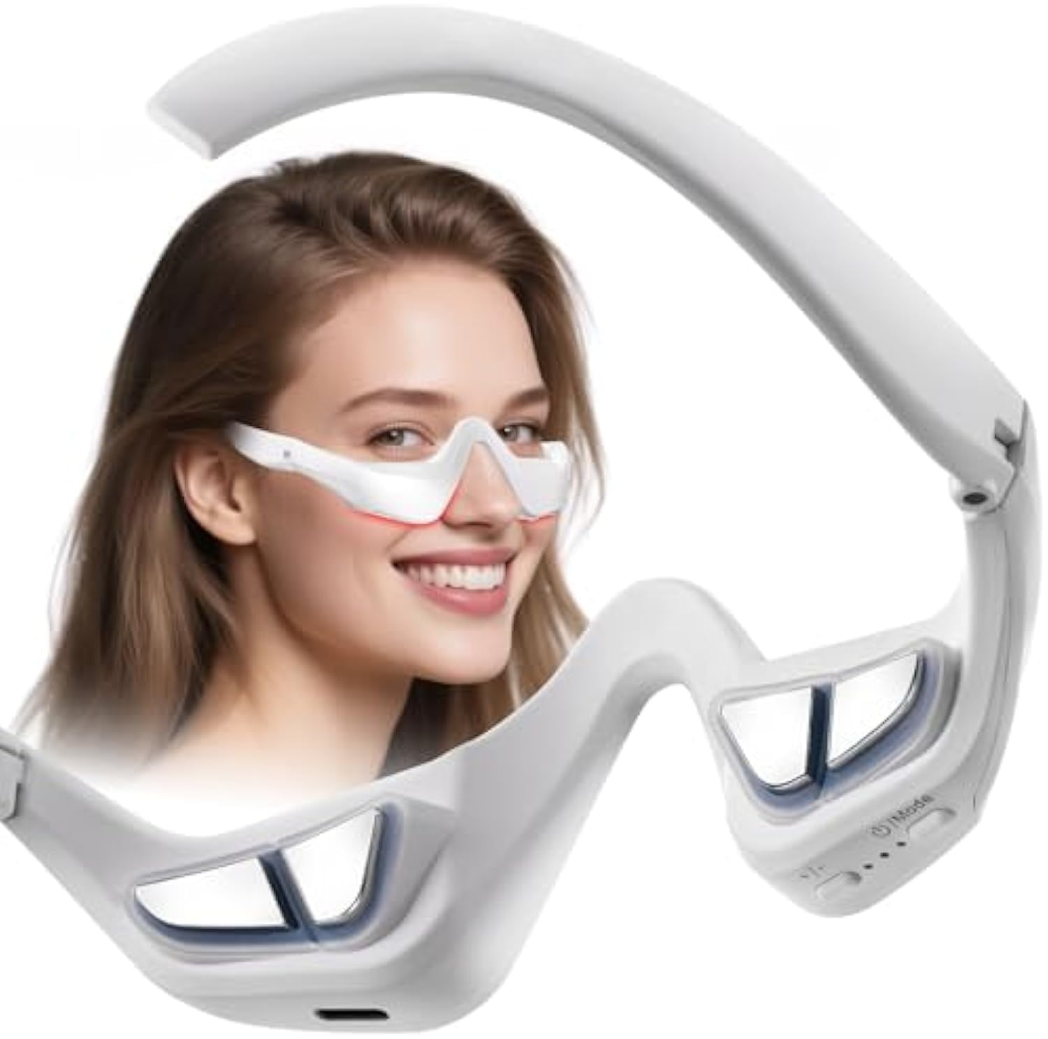 Under-Eye Red Light Therapy Device,Eye Therapy Glasses-Microcurrent Eye ...