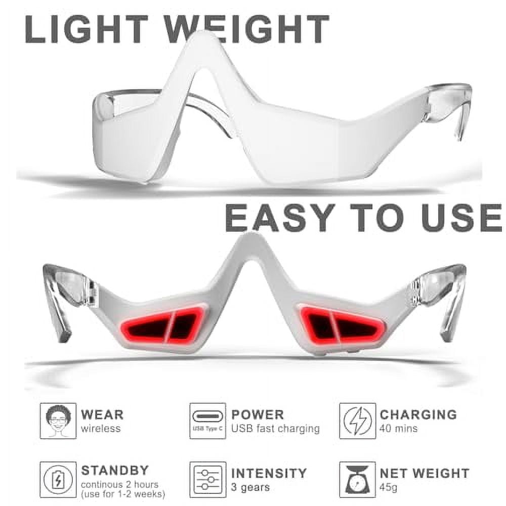 Under-Eye Red Light Therapy Device, Red Light Therapy Glasses ...