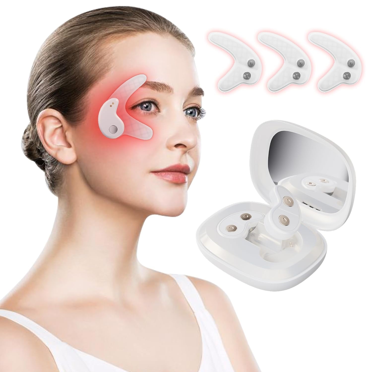 Under Eyes Face Red Light Therapy Massager, Eye Led Red Light Beauty ...