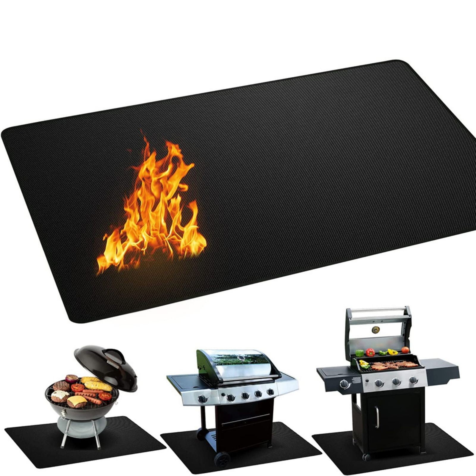 Under Grill Mat for Outdoor Grill, Fireproof Mat, Double-Sided ...
