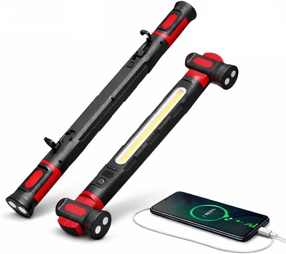Under Hood Work Light Bar, 3000LM LED Magnetic Light Bar with Hooks ...