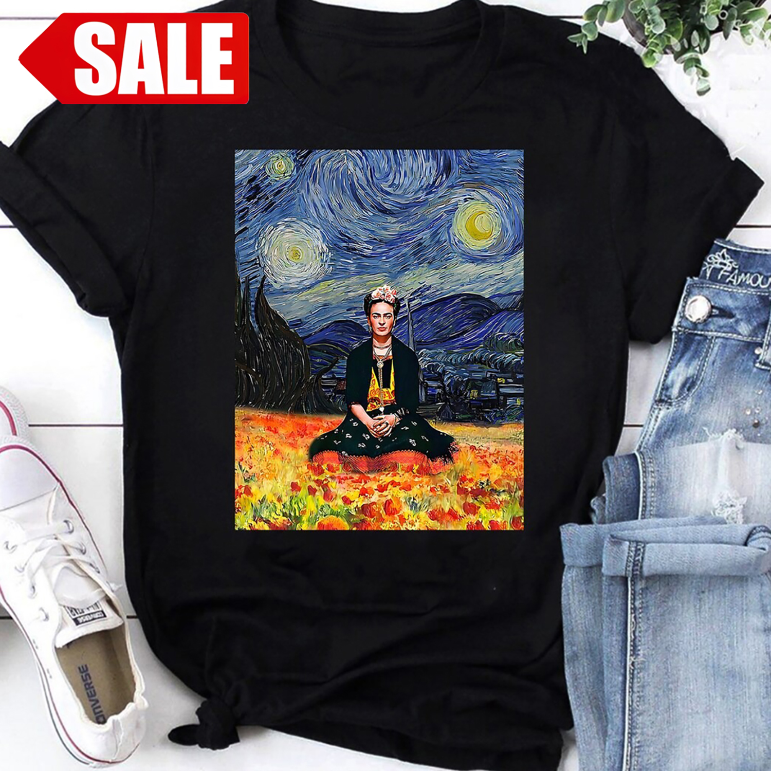 Under Moonlight Classic Vintage T-Shirt, Frida Kahlo Shirt, Funny Frida ...