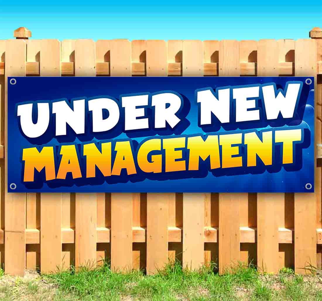 Under New Management 13 oz Vinyl Banner With Metal Grommets - Walmart.com