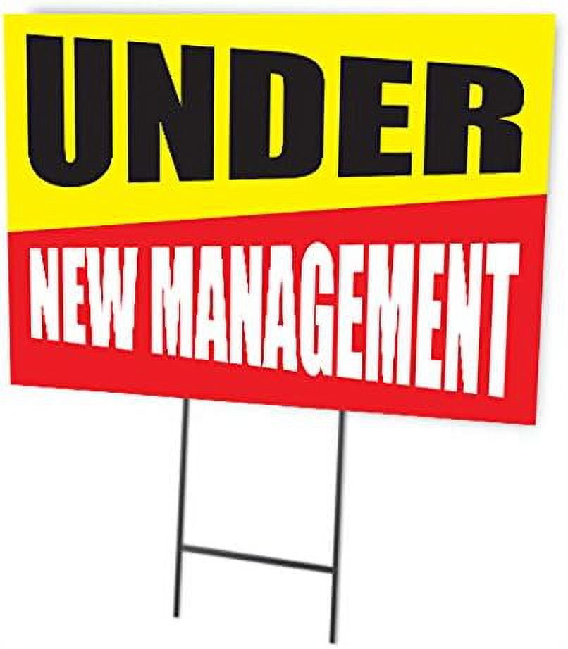 Under New Management Full Color Double Sided Sign - Walmart.com