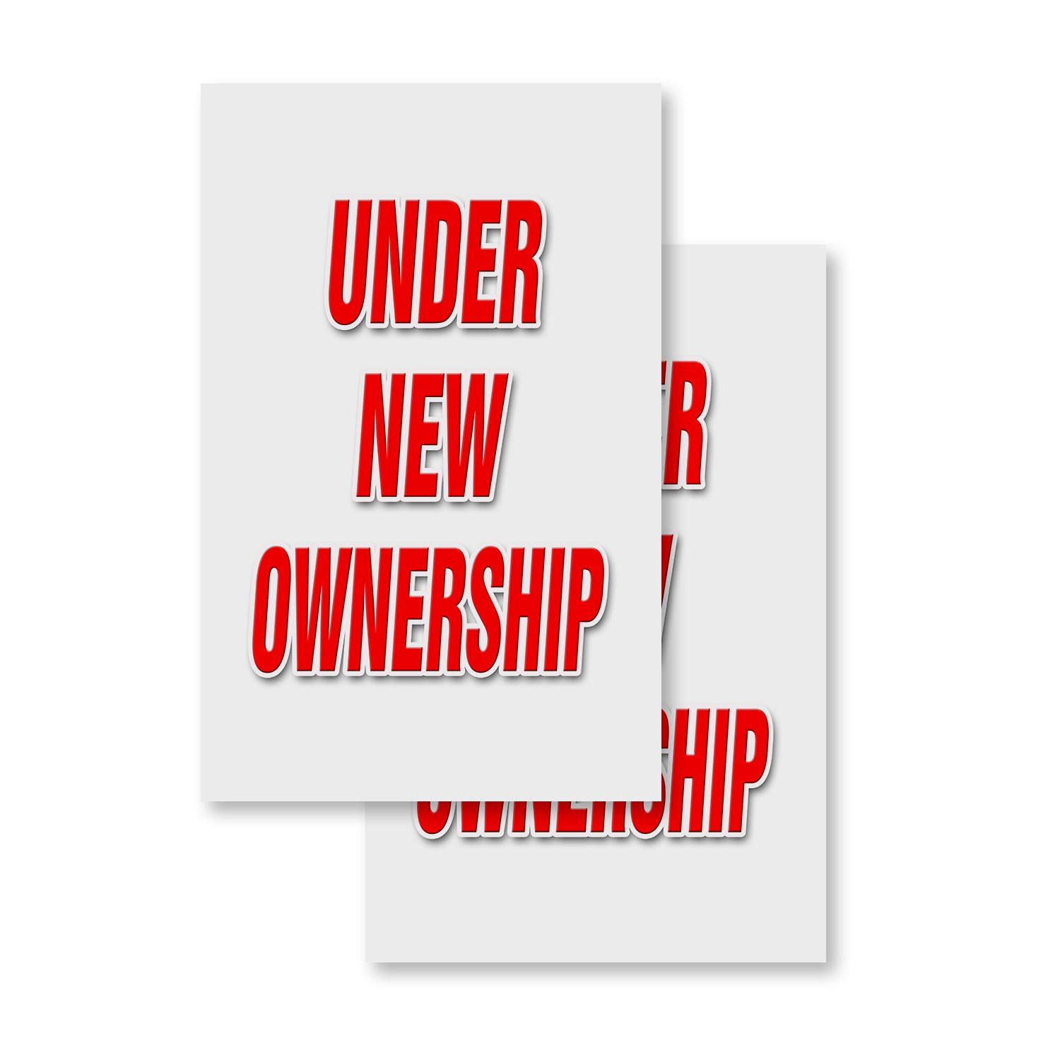 Under New Ownership (2-PACK) 24" x 36" Vinyl Decals | Sign Insert Peel ...