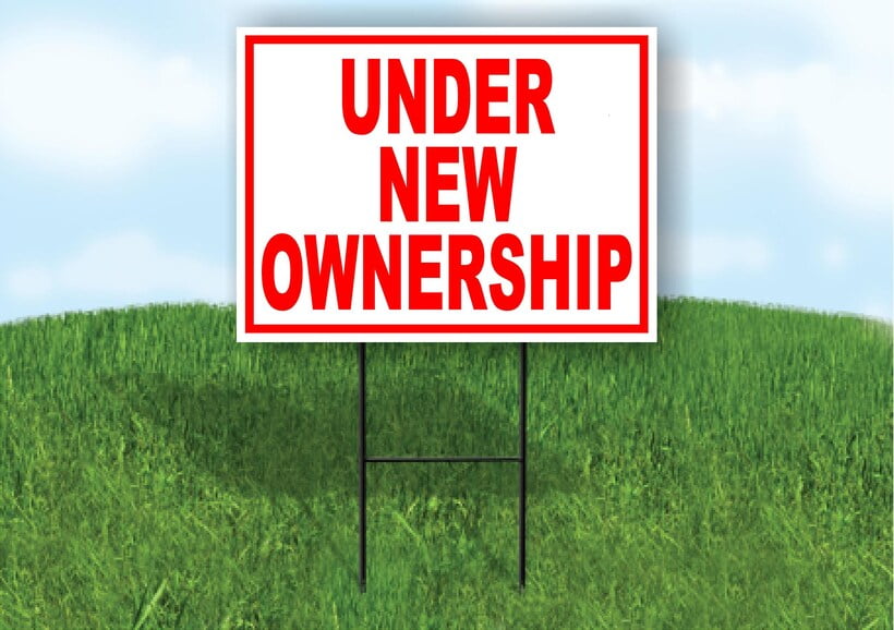 Under New Ownership Red Yard Sign Road Sign (Excluding Stand) SIZE: 12 ...