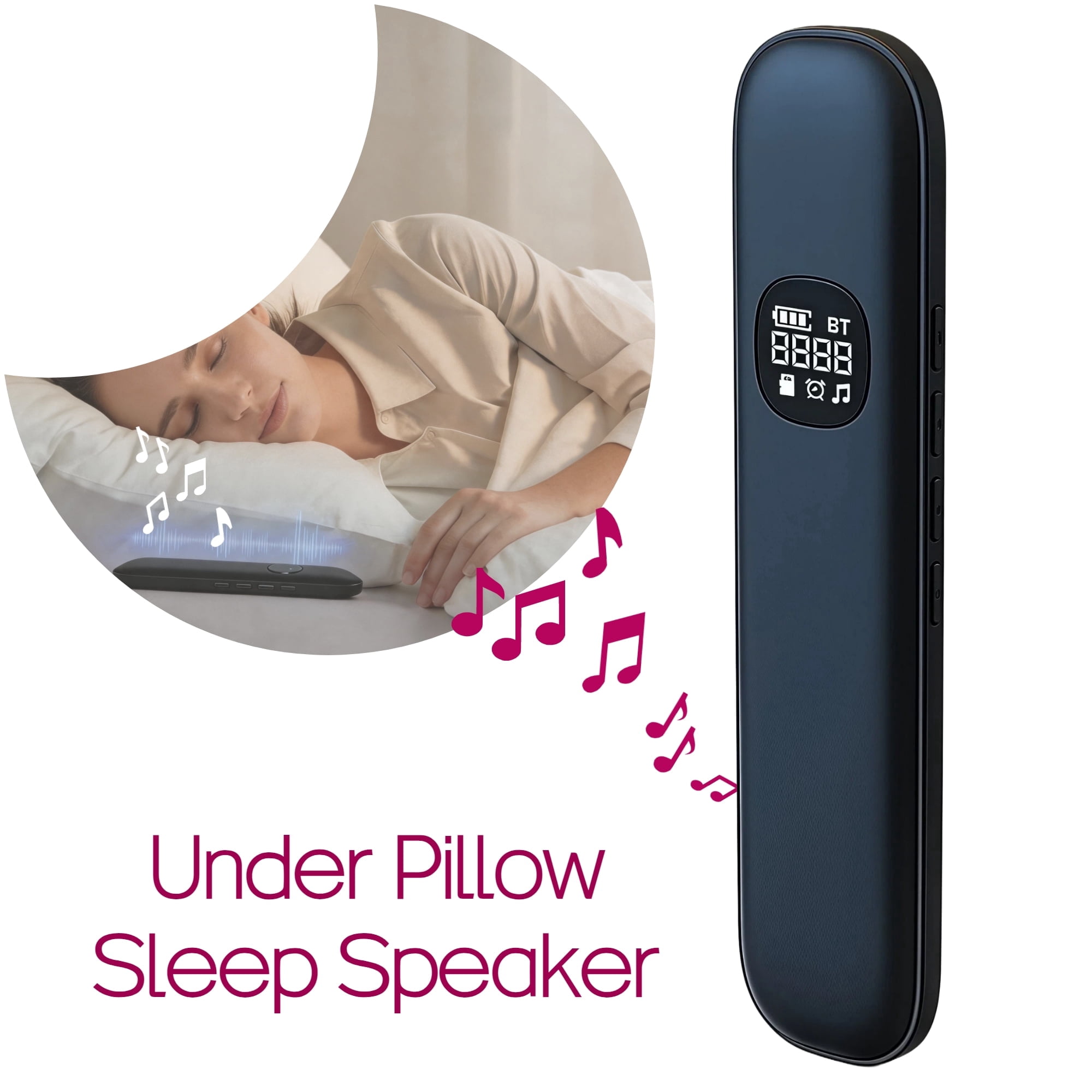 Under Pillow Sleep Speaker, Mini Portable Bluetooth Sleep Audio for ...