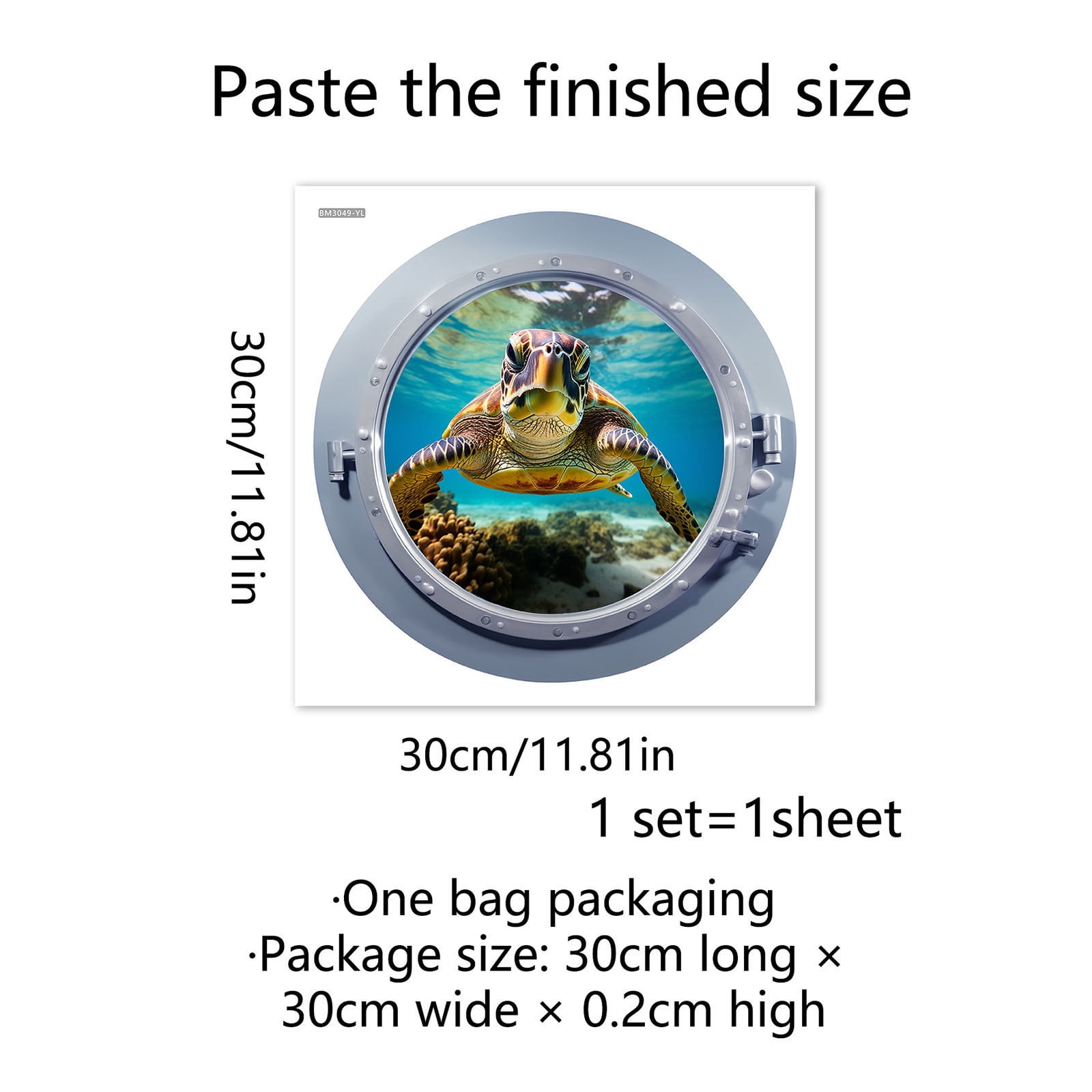 Sea Turtles Decor Restroom Bathroom Toilet Seat Stickers Toilet Lid ...
