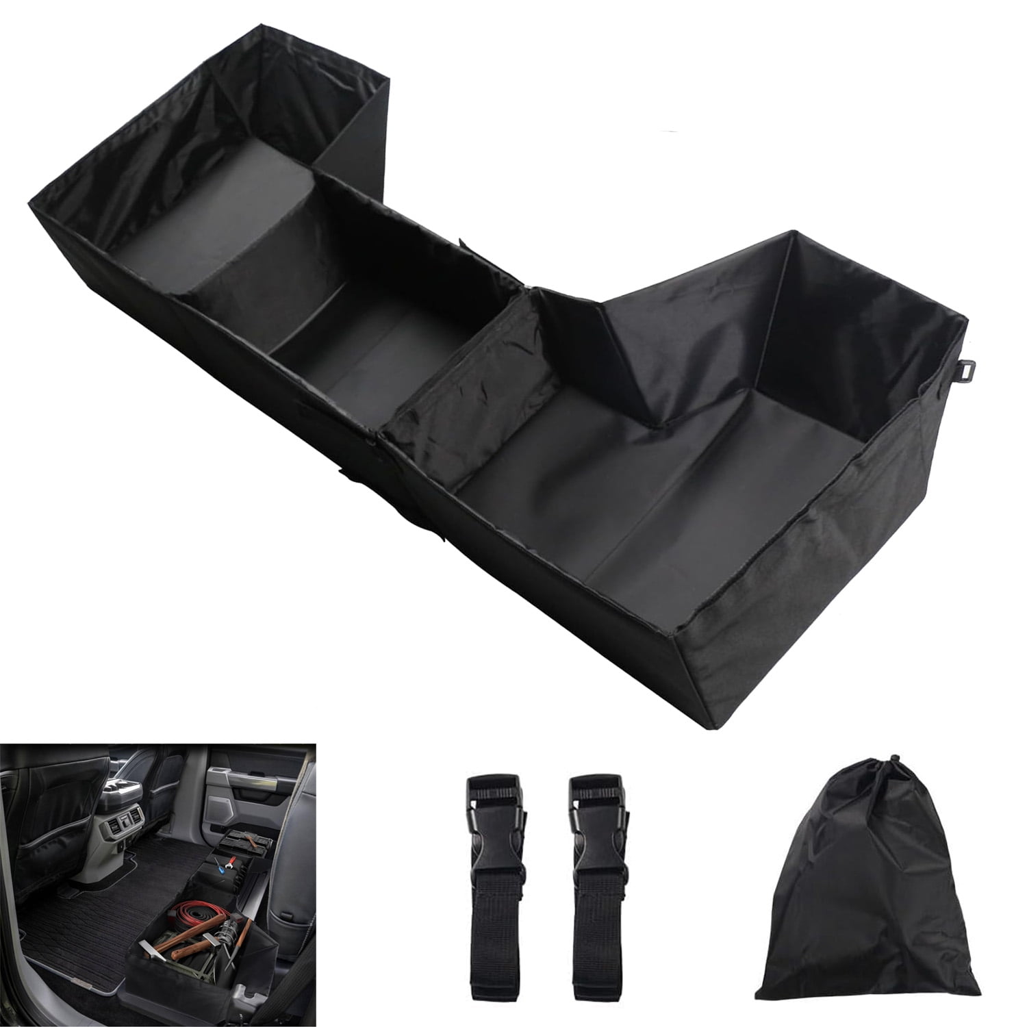 Under Seat Storage Box for 2019-2025 Dodge Ram 1500 Crew Cab New Body ...