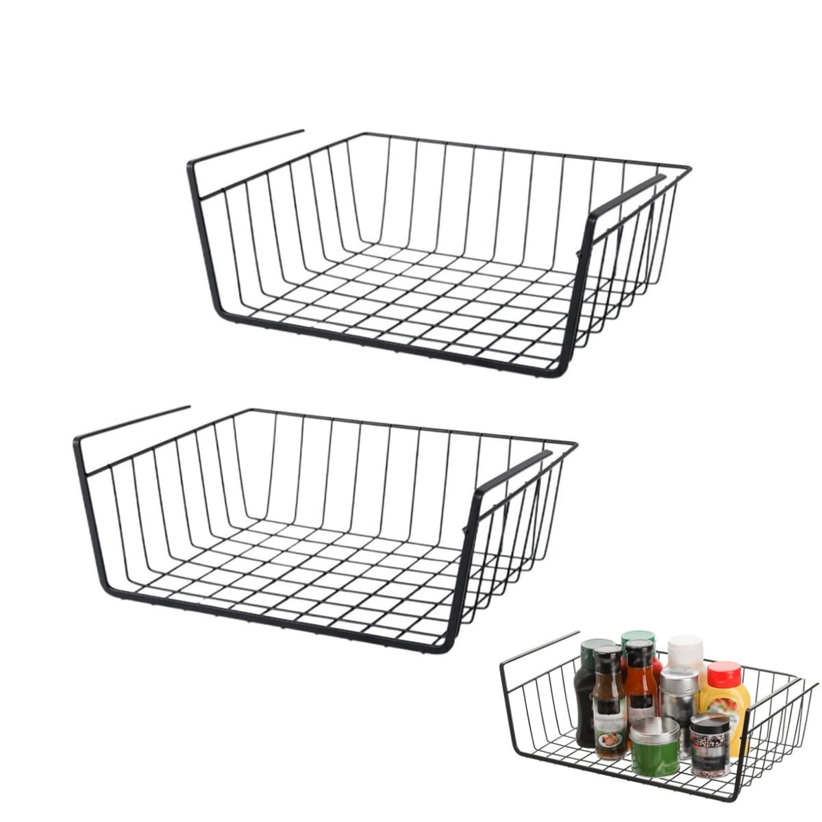 Under Shelf Basket,2Pcs Stylish Bedside Hanging Basket,TGY Durable ...