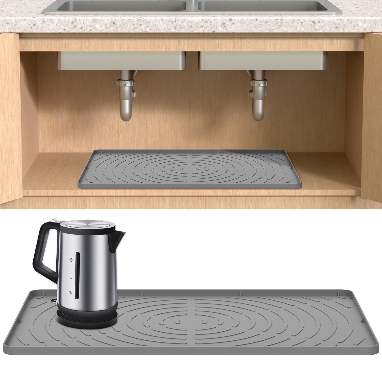 Under Sink Mat Waterproof Silicone Under Sink Protector Flexible Under ...