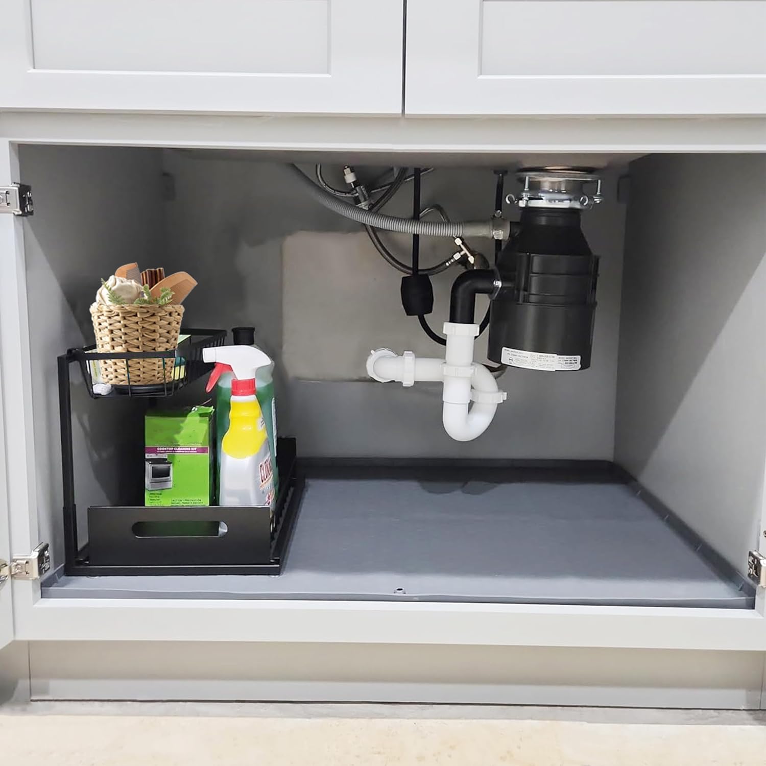 WeatherTech SinkMat Waterproof Under The Sink Bathroom Vanity Mat, 28 ...