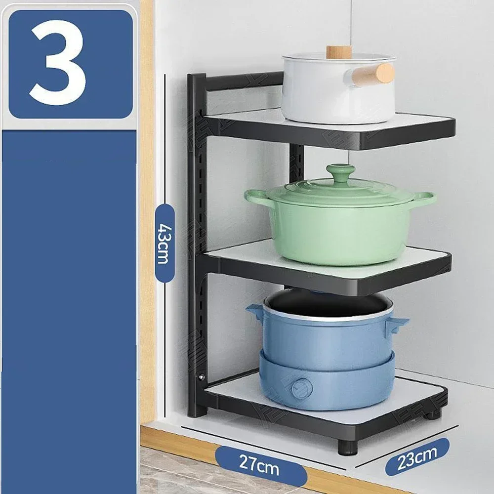 Under Sink Multi-layer Pot Rack Kitchen Storage Shelf Layered Corner ...