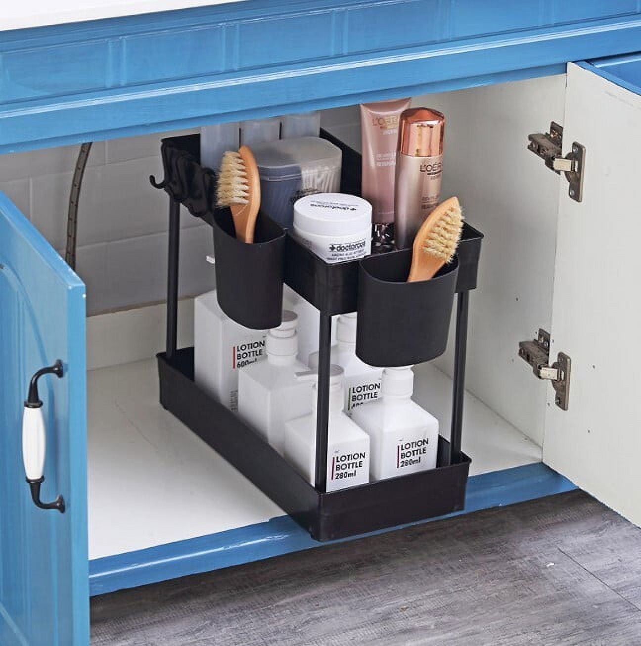Under Sink Organizer, Under Bathroom Cabinet Storage 2 Tier Under Sink ...