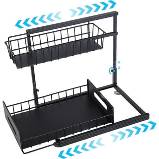 Aiqidi Pull Down Shelf Cabinet Organizer, 2-Tier Wall Drop Down Storage ...