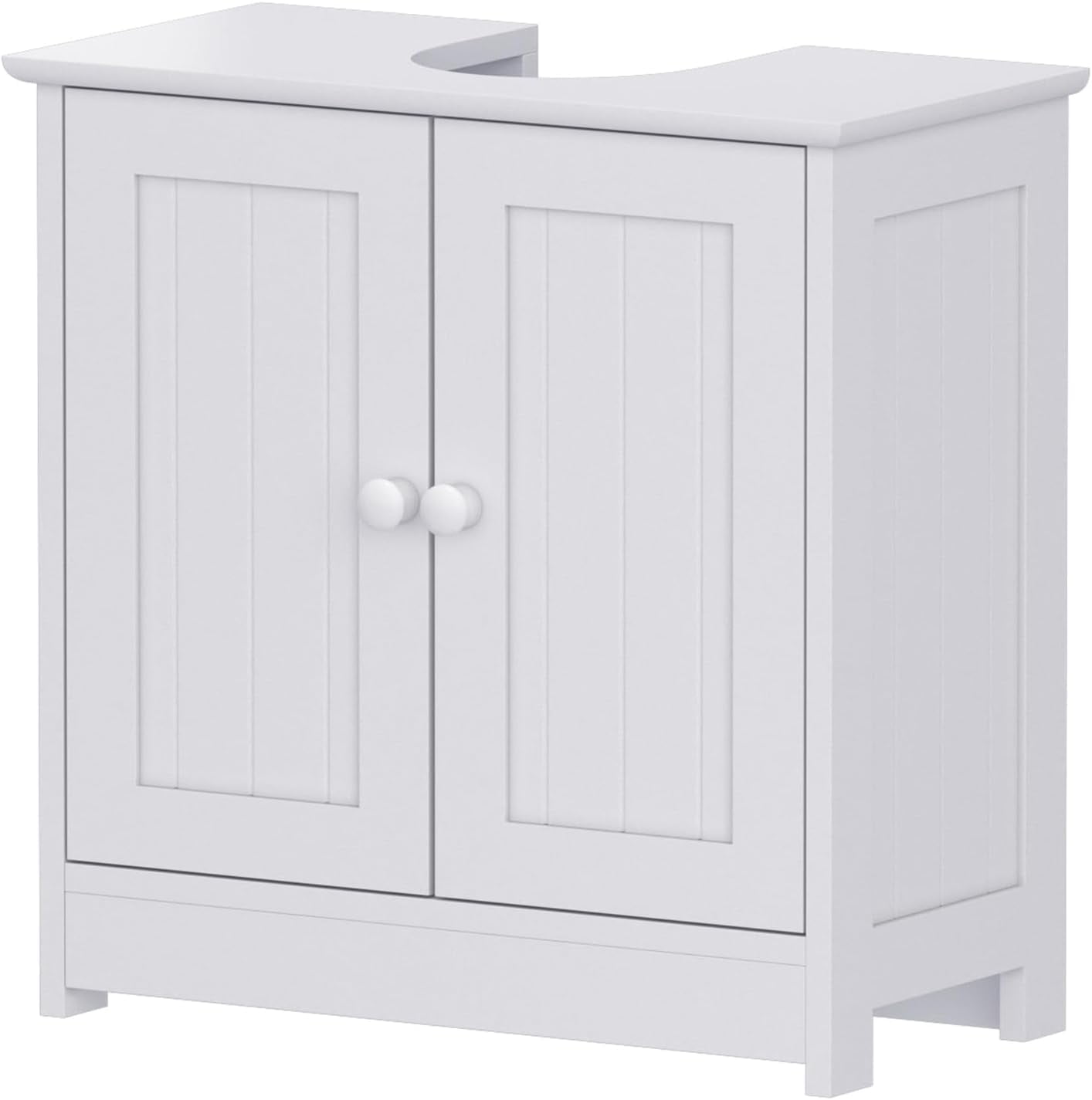 Under Sink Storage Cabinet for Pedestal Bathroom Vanity - 2 Door ...