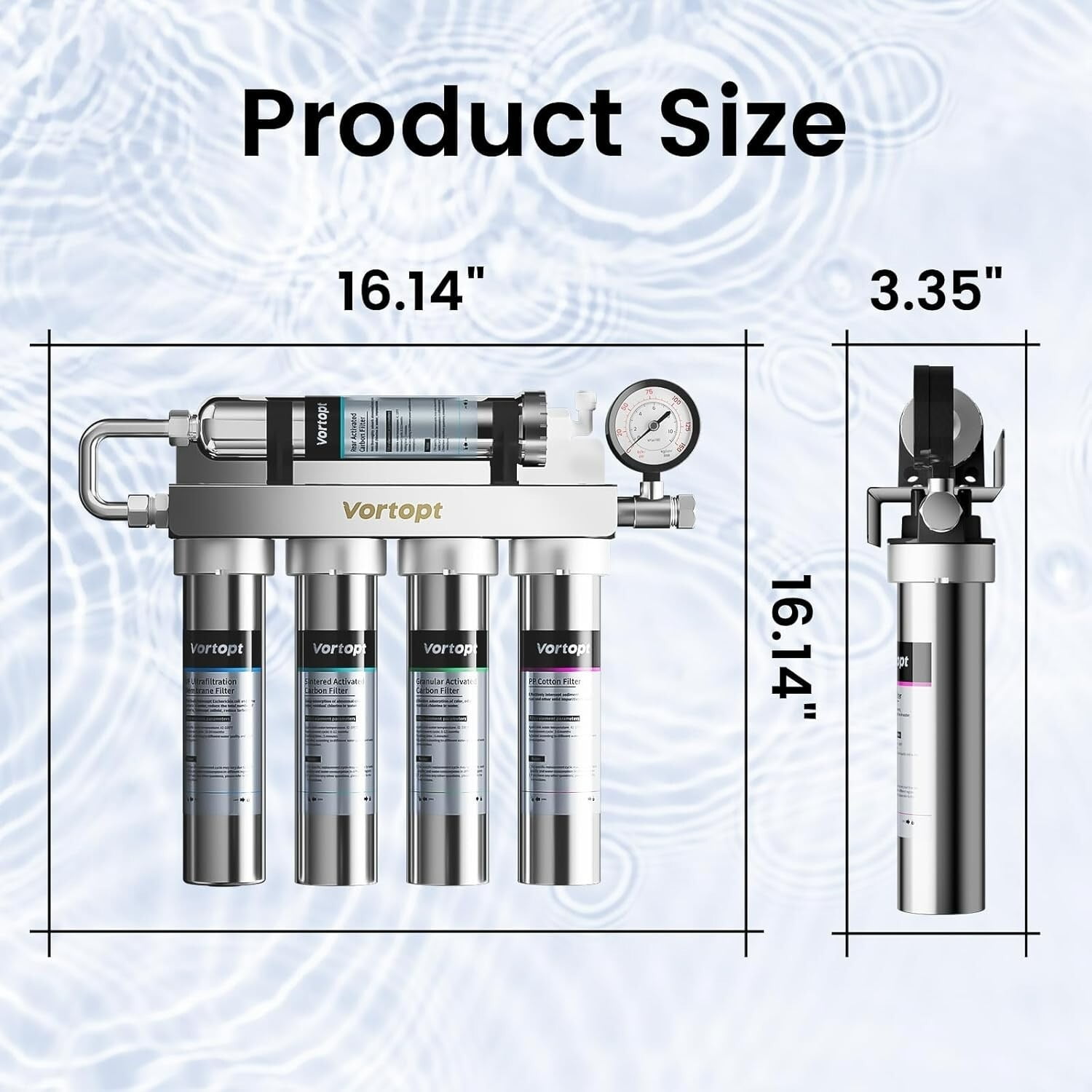 Under Sink Water Filtration System-NSF&CEC Certified,Stainless Steel Water Filte - Walmart.com