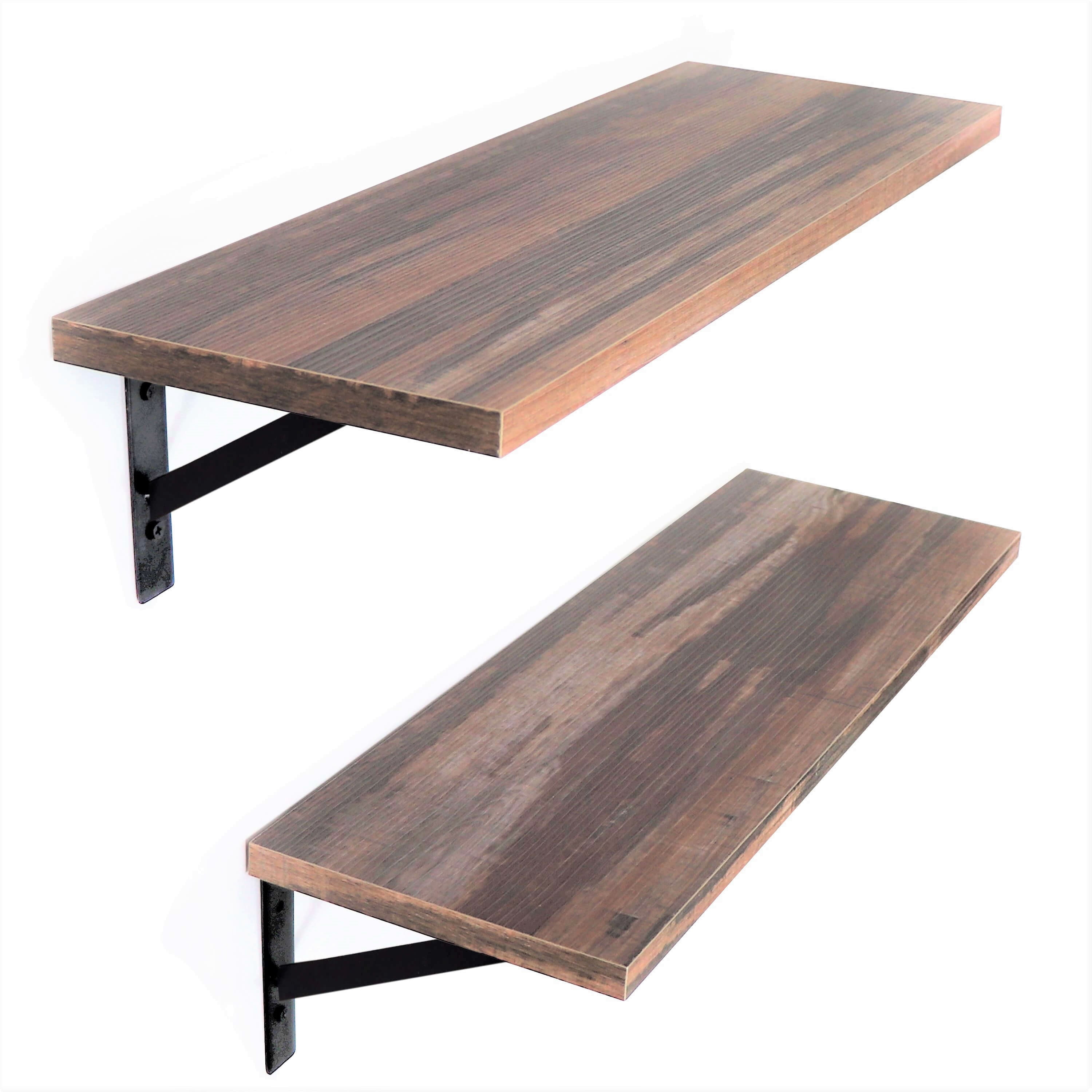 Under.Stated Floating Wall Shelves, 24” Wall Mounted Hanging Shelf Set ...