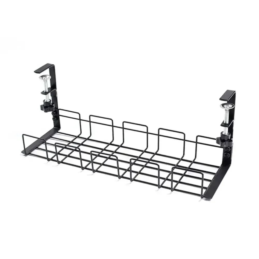 Under Table Metal Cable Management Tray Wire Organizer No Drill for ...