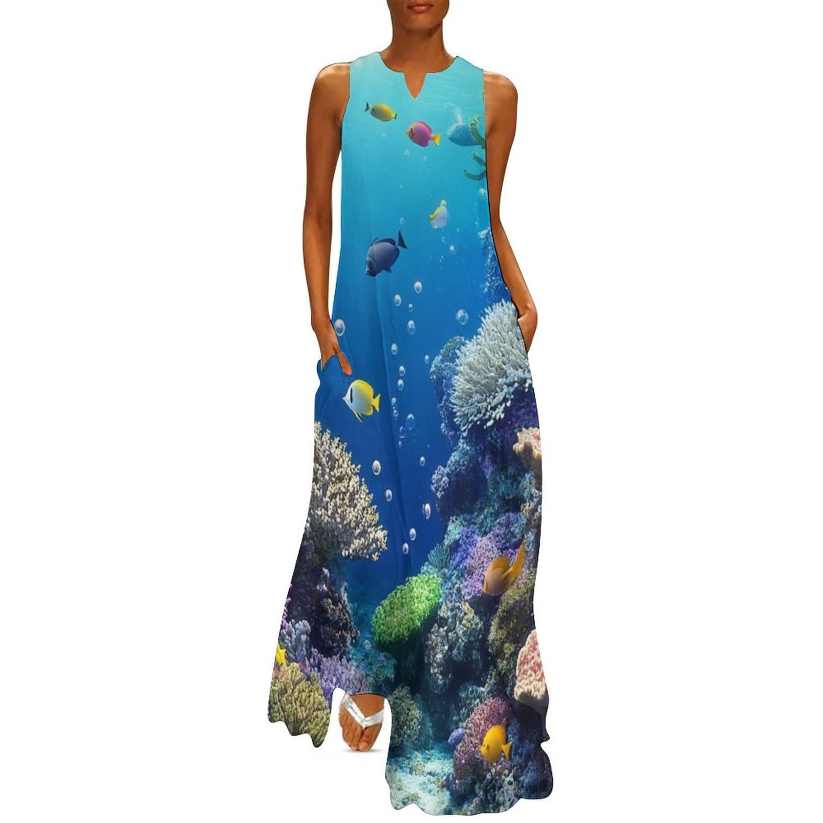 Under The Sea Aquarium Underwater World Long Dress Women's summer dress ...