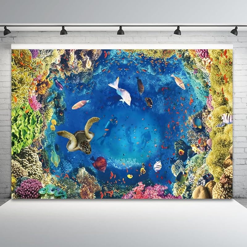 Under The Sea Backdrop for Photography Colorful Ocean Underwater Coral ...