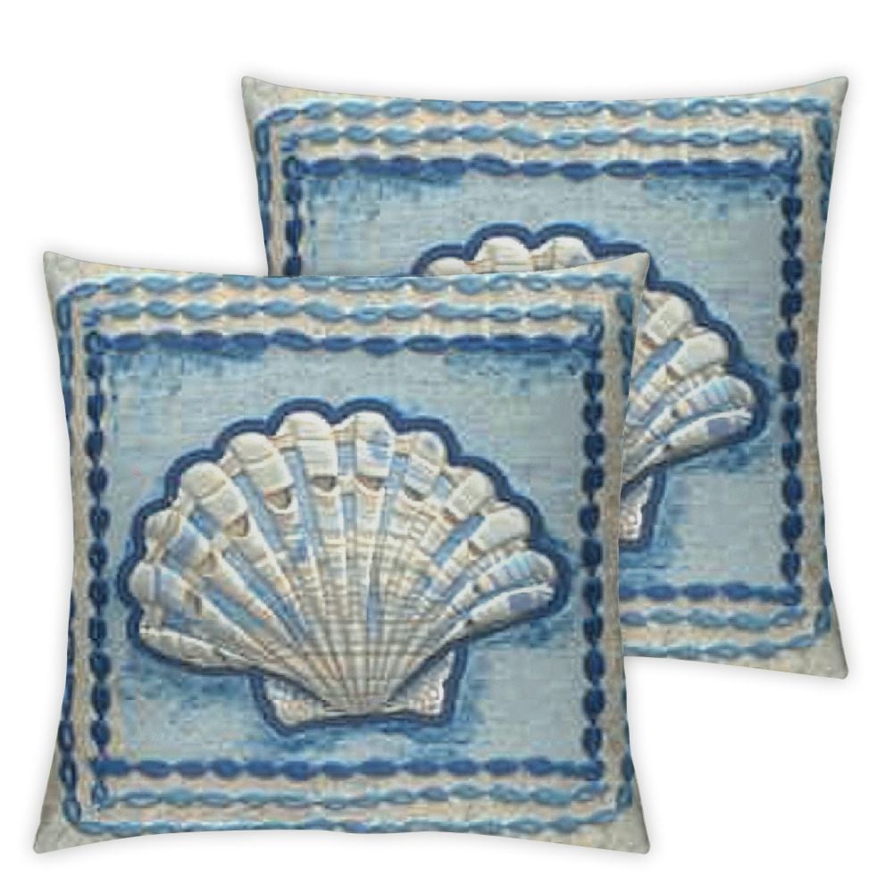 Under The Sea Collection Ocean Shell Accent and Throw Pillow Sofa ...