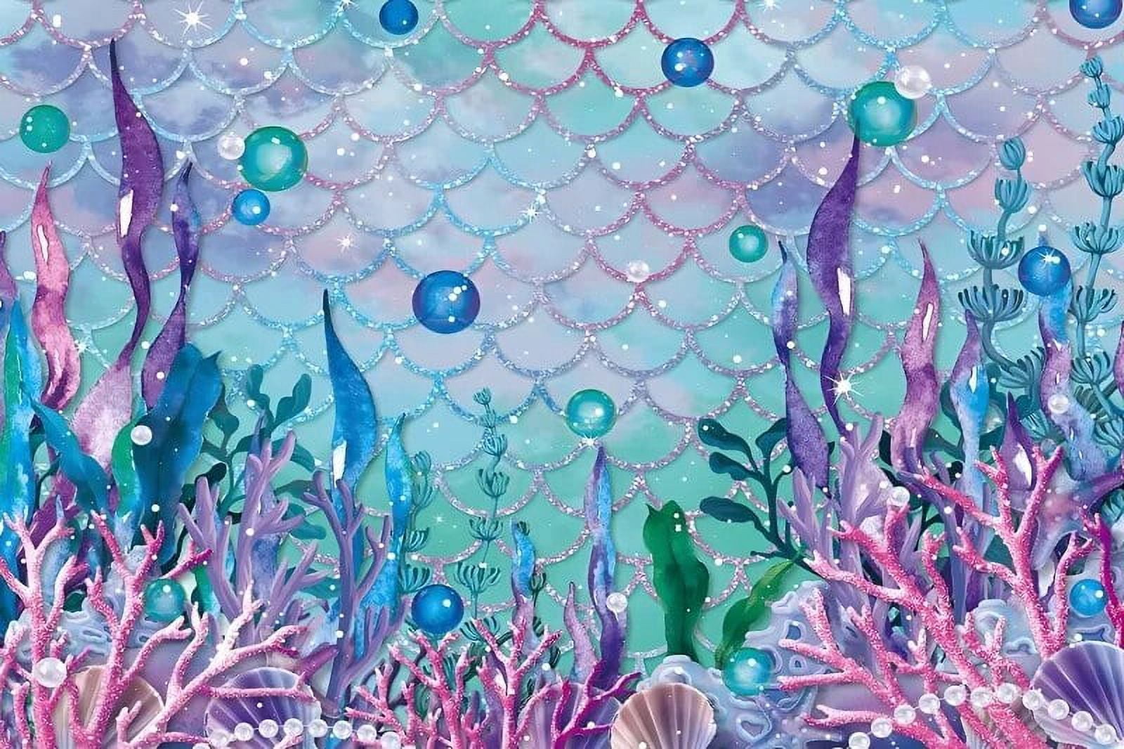 Under The Sea Mermaid Backdrop for Photography Underwater Dreamy Castle ...