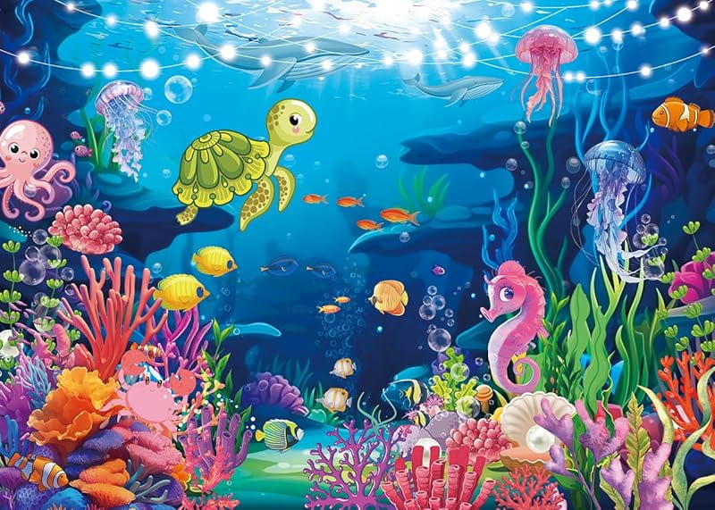 Under The Sea Photography Backdrop Underwater Coral Reef Background for ...