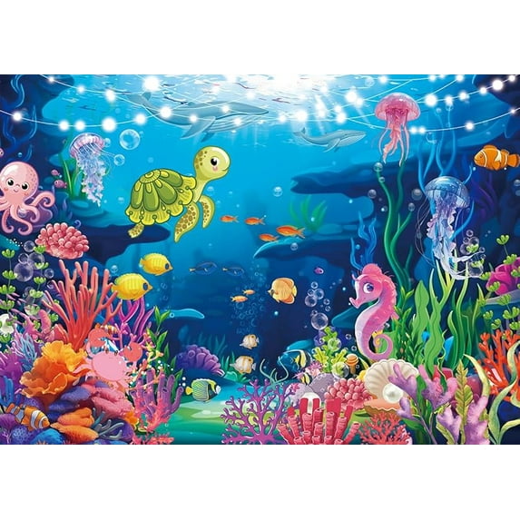 Under The Sea Photography Backdrop Underwater Coral Reef Background for ...