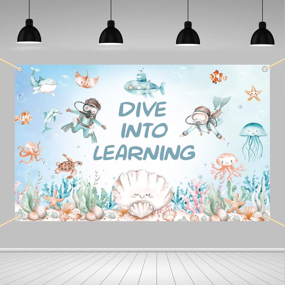 Under The Sea Themed Banner Backdrop Dive Into Learning Photography ...