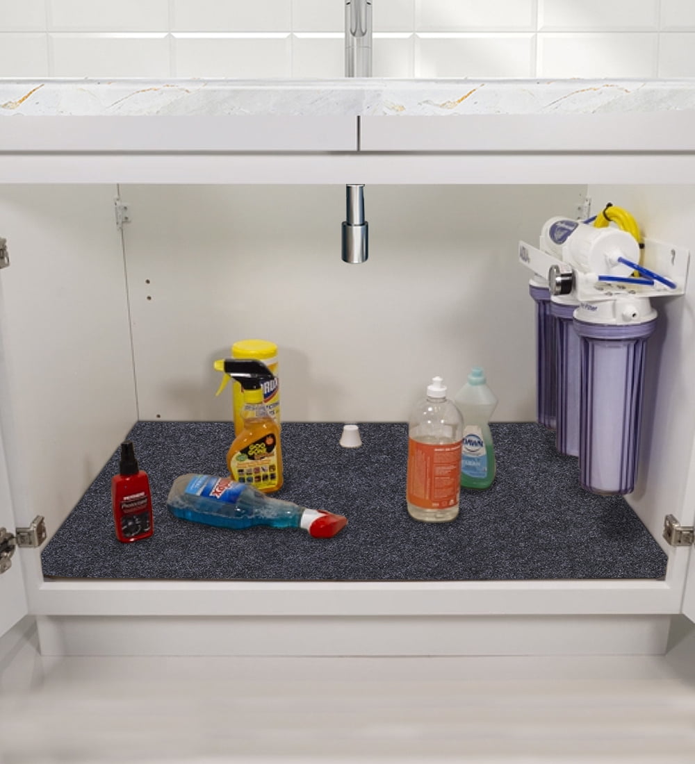 Under The Sink Mat,Cabinet Mat Absorbent/Waterproof Protects Cabinets ...
