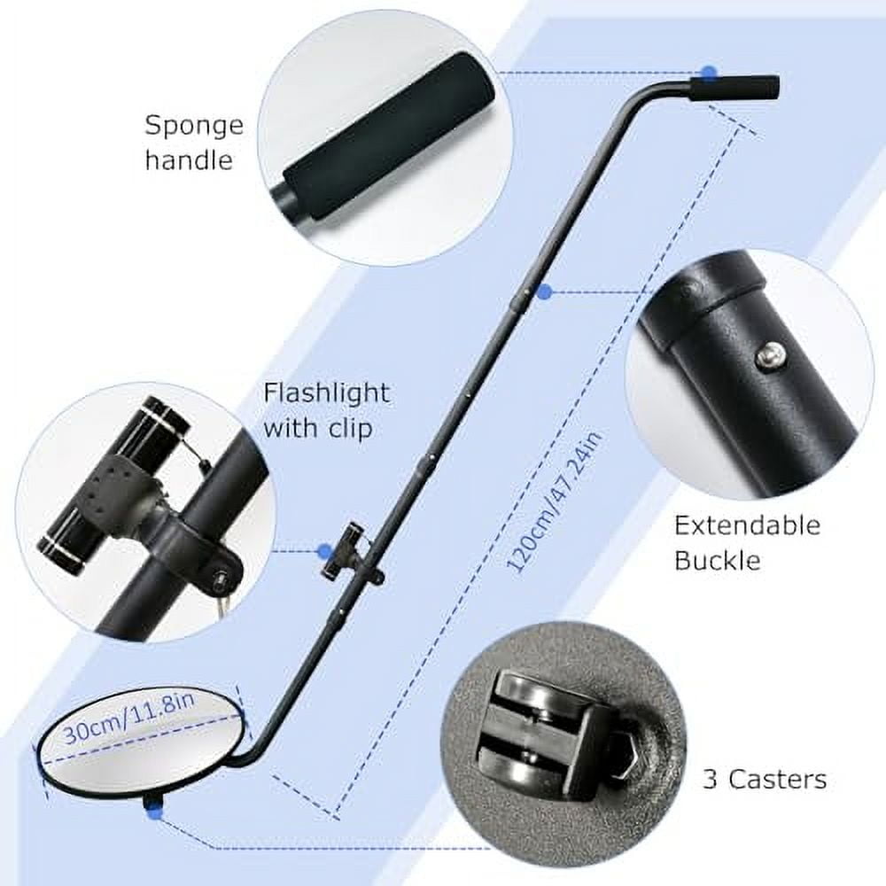 Under Vehicle Inspection Mirror - 12 Inch Convex Search Mirror with ...