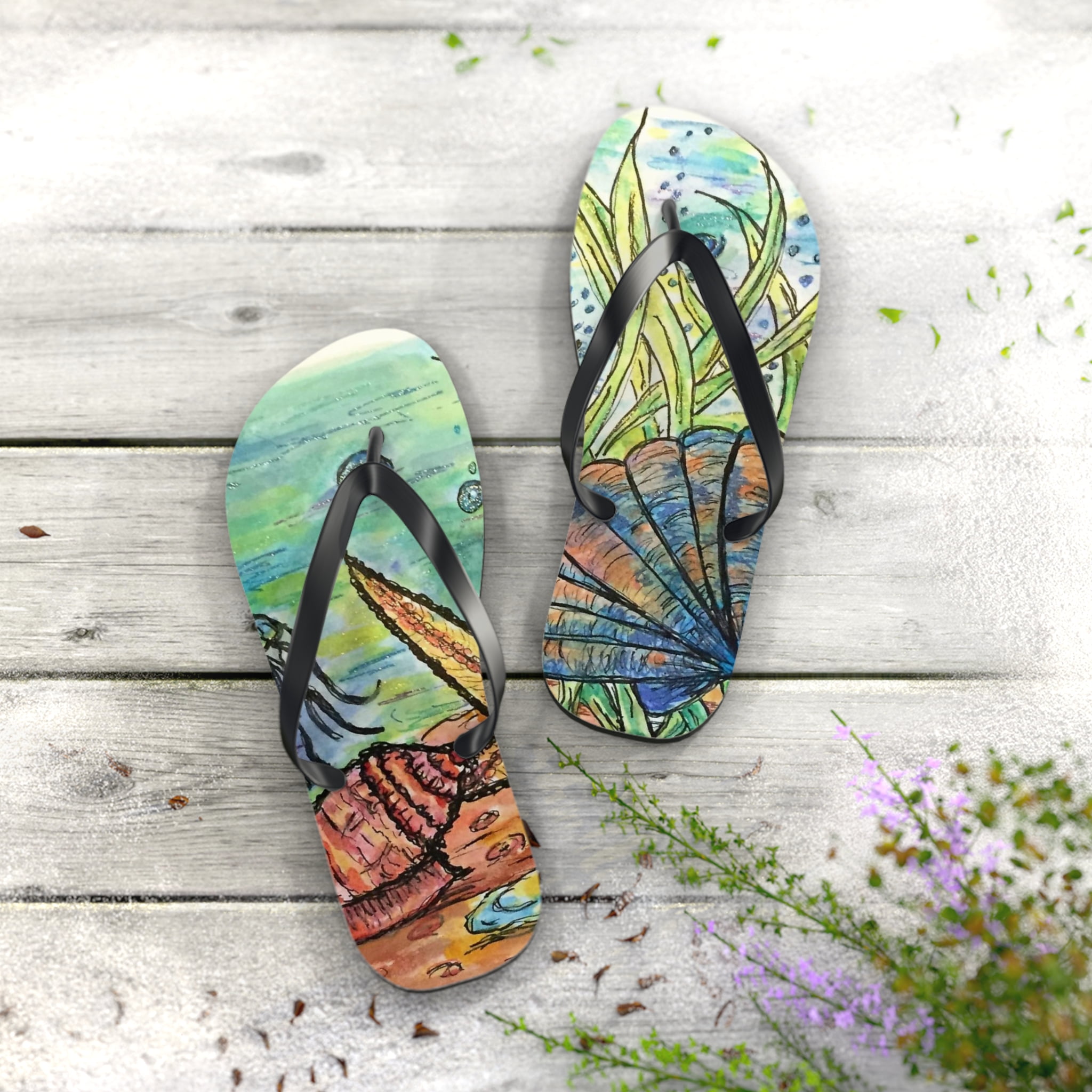 Under Water Fun Flip Flops - Walmart.com