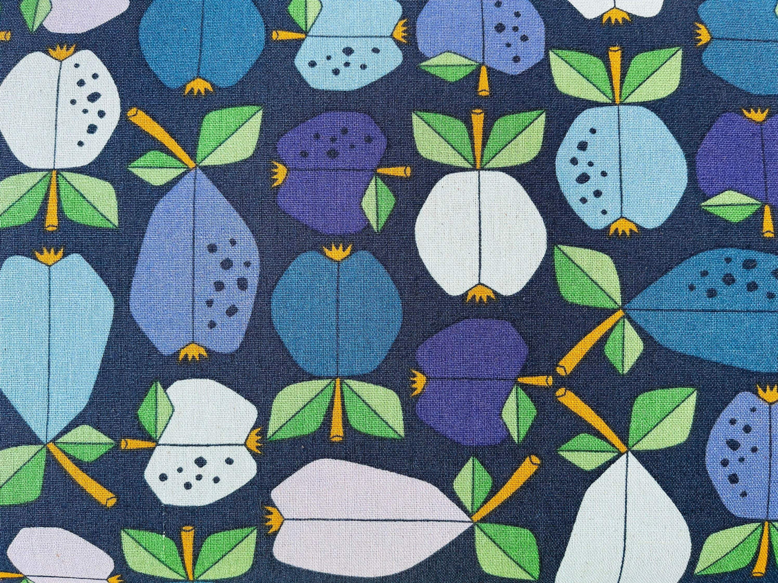 Under the Apple Tree Orchard-Deep Blue Unbleached Canvas-Loes Van ...