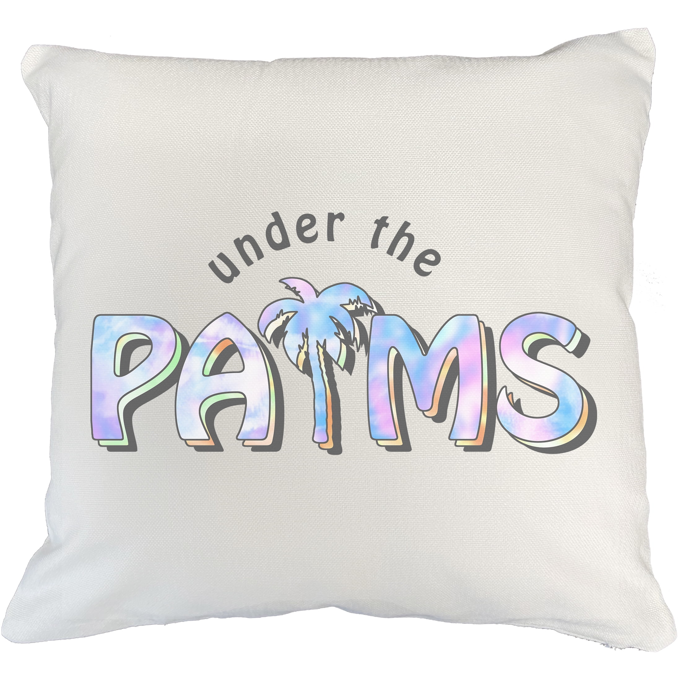 Under the Palms with a Palm Tree, Summer Tie Dye Art Merch Gift, White ...